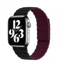 Silikonska narukvica za Apple Watch sa magnetom crno bordo 42/ 44/ 45/ 49 mm