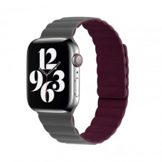 Silikonska narukvica za Apple Watch sa magnetom sivo bordo 38/ 40/ 41mm