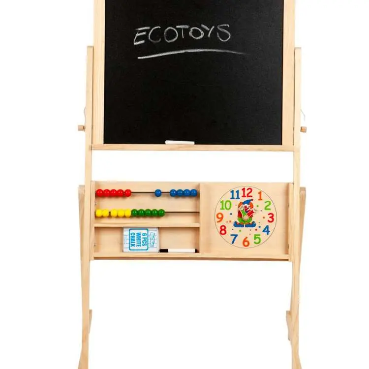 ECO TOYS Drvena dvostrana edukativna tabla