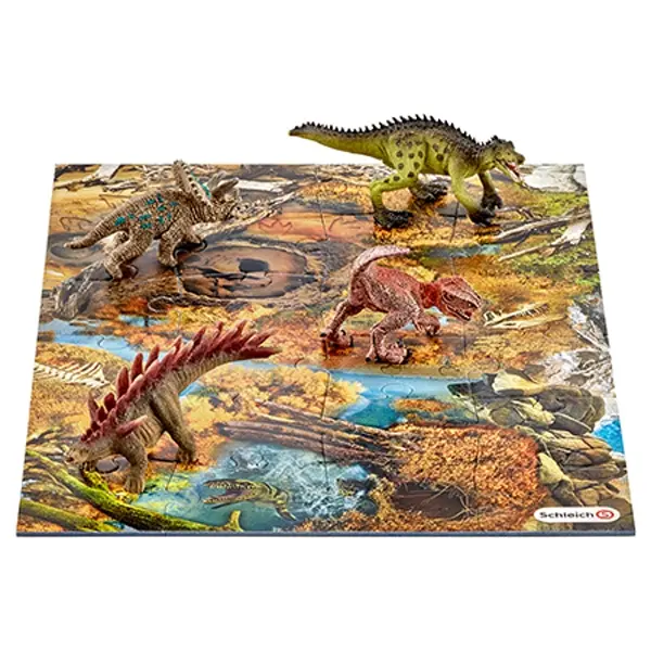 SCHLEICH Figura Mali dinosaurus sa podlogom od puzli