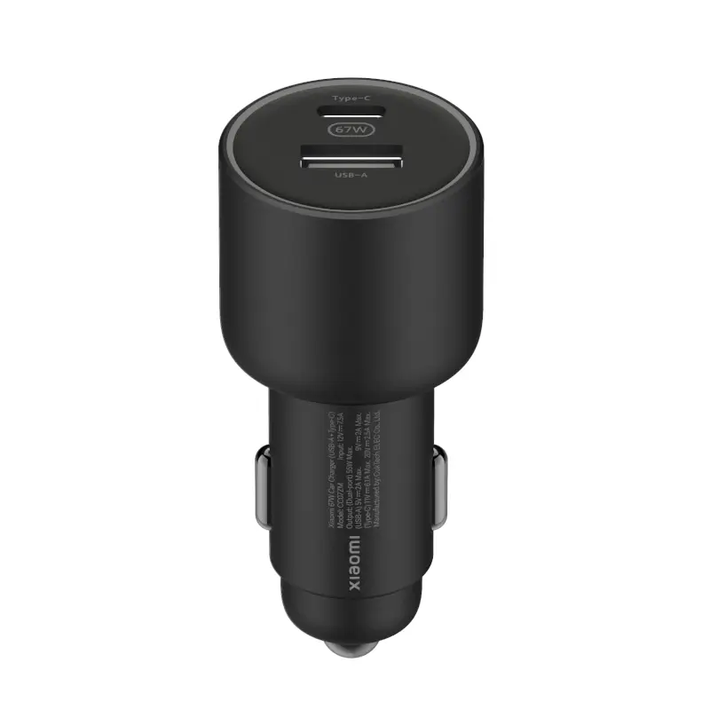 XIAOMI Mi Punjač za auto 67W USB-A + Type-C crni