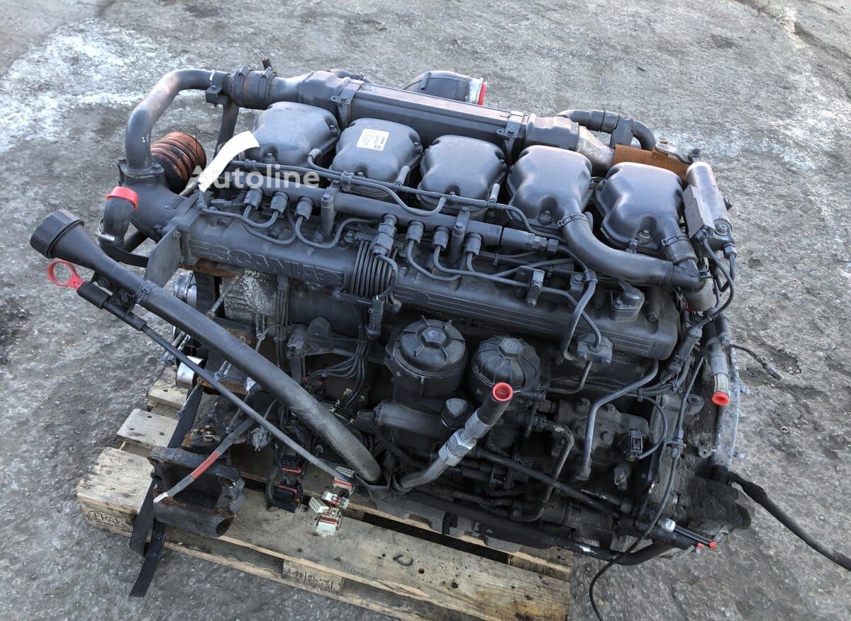 Motor 2438882 za Scania 6 cilindri în linie Diesel complet assemblat, second-hand kamiona