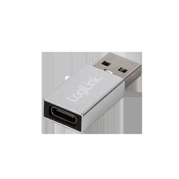 Logilink USB adapter USB-A/M na USB-C/F, srebrni