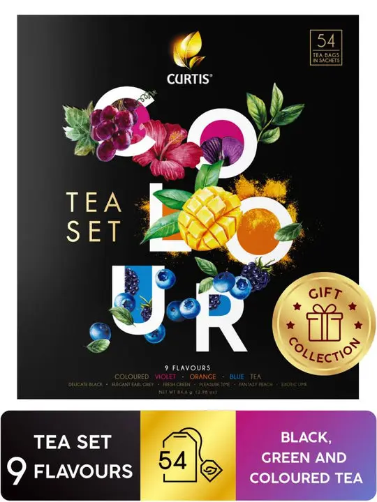 CURTIS Set čajeva Colour Tea, 9 ukusa, 54 posebno pakovane kesice, 84,6g