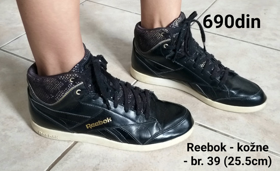 Reebok crne kožne patike br. 39