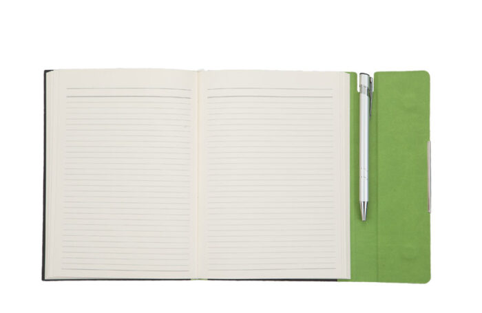 VELVET Notes sa magnetnim preklopom A5 – Lime