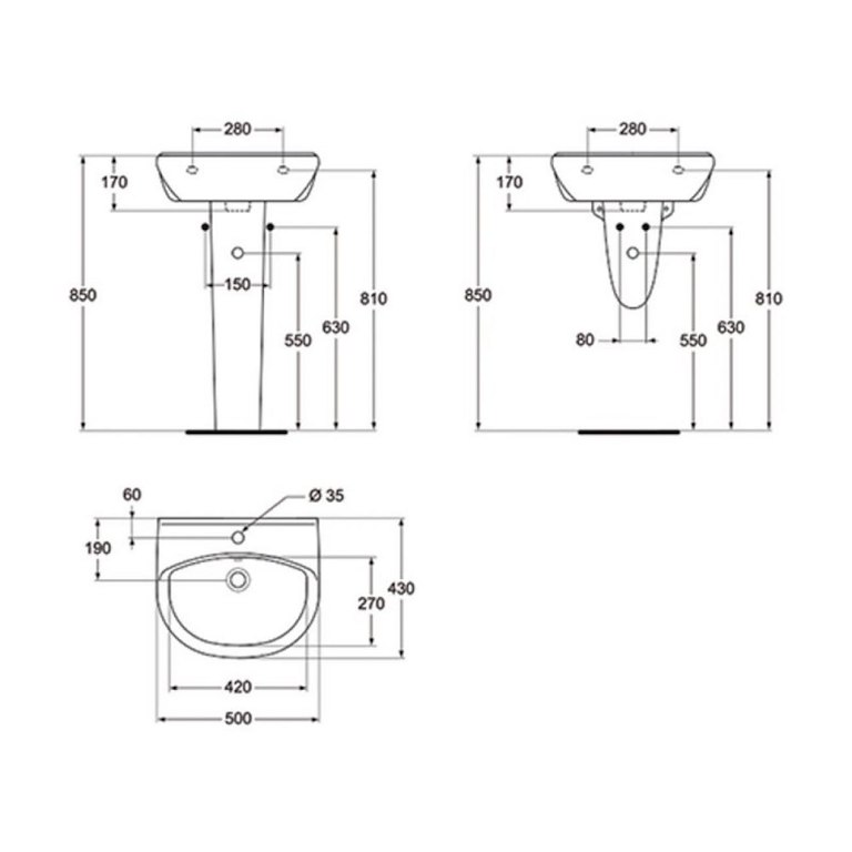 LAVABO 50X43 VIDIMA ULYSSE