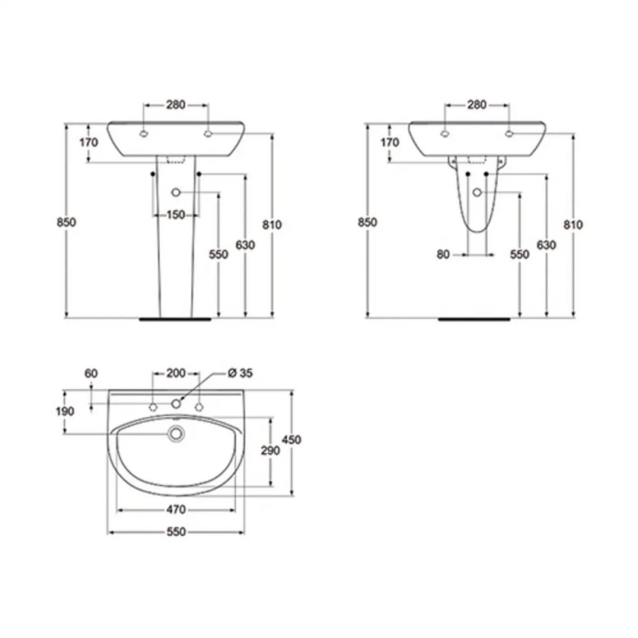 LAVABO 55X45 VIDIMA ULYSSE