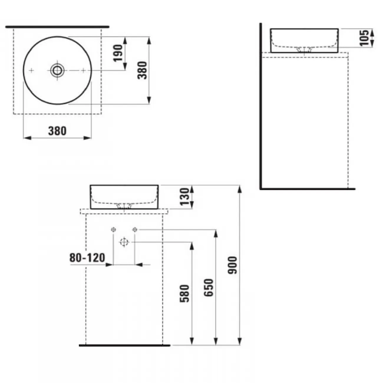 LAVABO 38X38 LAUFEN LIVING S