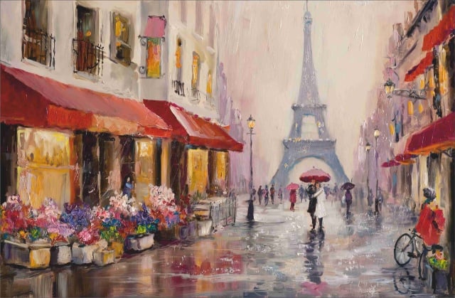 Paris couple, uramljena slika 50x70cm i 60x90cm