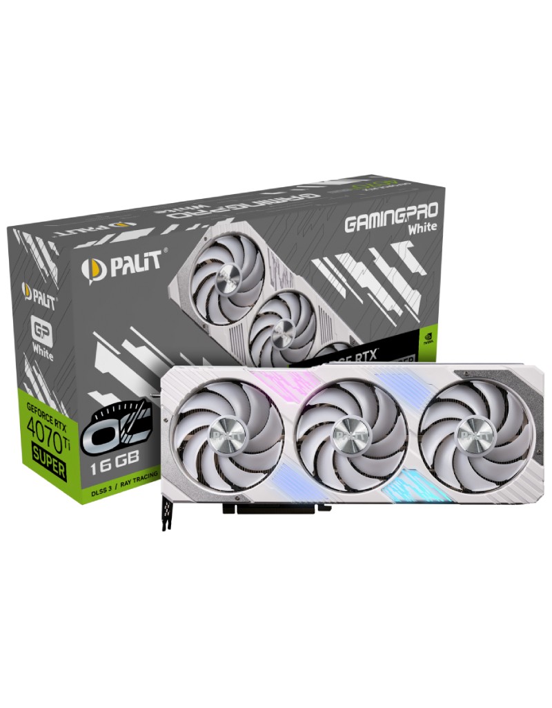 PALIT nVidia GeForce RTX 4070 Ti Super 16GB 256bit RTX4070Ti Super GamingPro WHITE OC