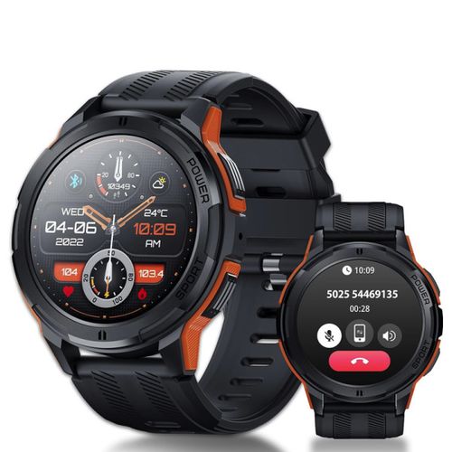 Oukitel BT10 Smart Watch Sport Rugged 410mAh/Heart rate/SpO2/Accelerometer/crno-narandzasti