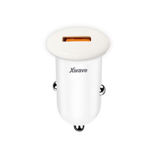 Xwave C20 USB brzi auto punjač/Singl 1xUSB3.1A do 1.5A/12V srebrno bela