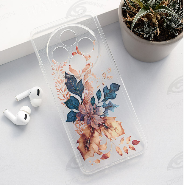 Redmi 14C silikonska futrola Golden flower (Print)