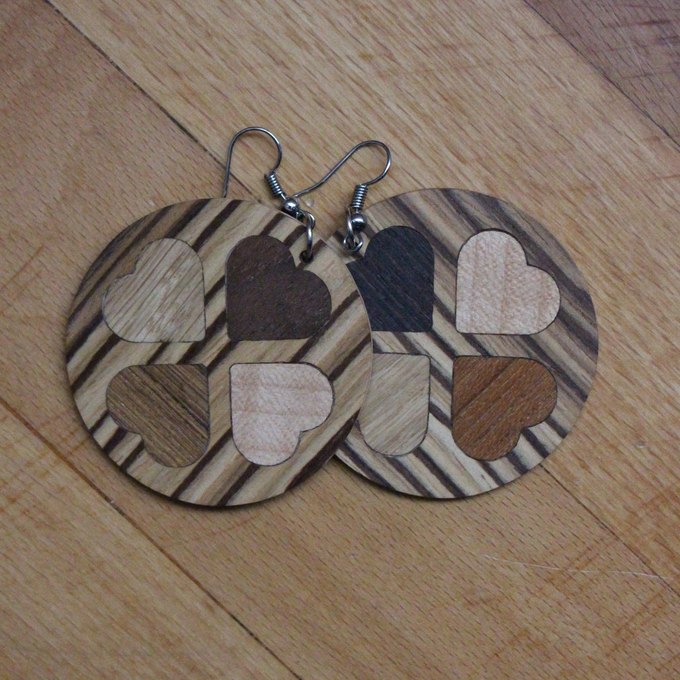 Drvene/Wooden earrings 40-K-4SR-N-Z.O.PJ.H.W.