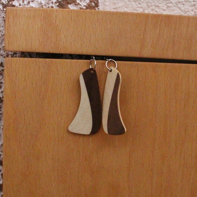 Drvene miđuše/Wooden earrings 39-ZT-DZ-N-O.J.