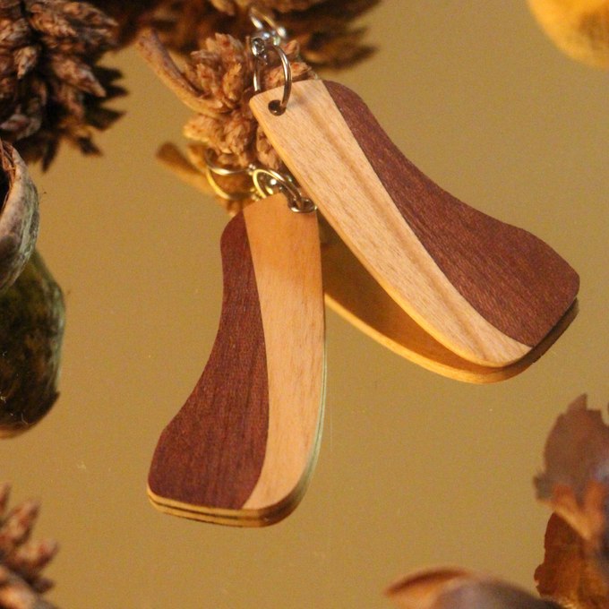 Drvene miđuše/Wooden earrings 29-ZT-DZ-N-MH.ET.