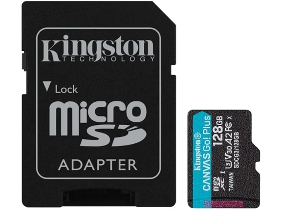 Kingston Memorijska kartica MicroSD 128GB Canvas Go! Plus UHS-I U3 V30 A2 sa adapterom