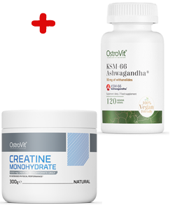 OSTROVIT KSM-66 ASHWAGANDHA + CREATINE MONOHYDRATE 300G