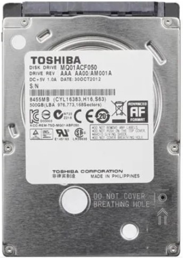 HDD 2.5 ** 500GB MQ01ACF050 TOSHIBA 7200RPM 16MB SATA3 7mm