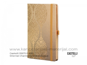 CASTELLI notes ORIENTAL CHARME Gold Arabesque 19x25cm