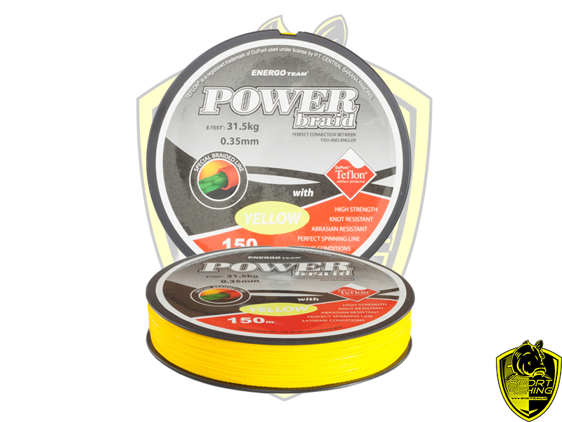 POWER BRAID TEFLON ŽUTI 150m 010-8.30kg