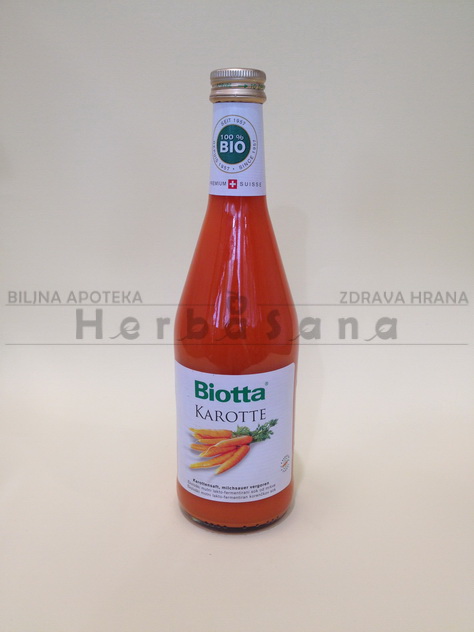 Sok od šargarepe 500 ml Biotta (organski proizvod)