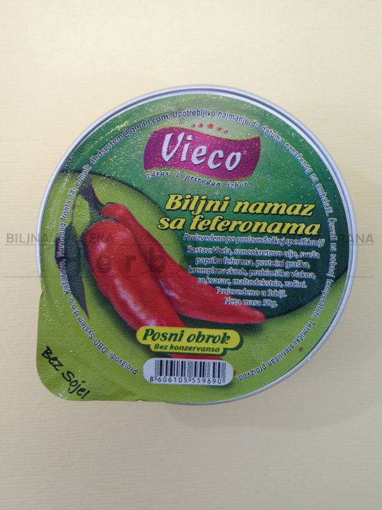 Vieco biljna pašteta sa feferonama 50g