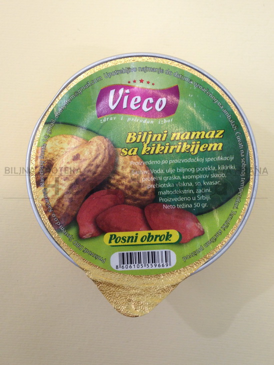 Vieco biljna pašteta sa kikirikijem 50g