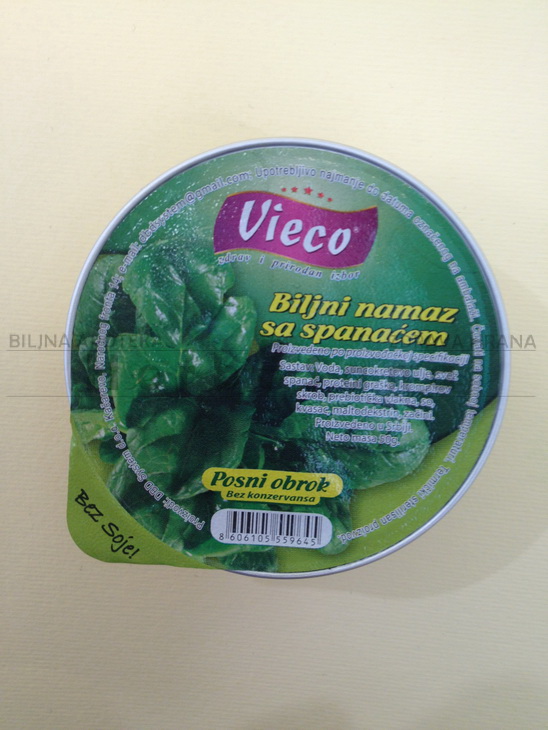 Vieco biljna pašteta sa spanaćem 50g