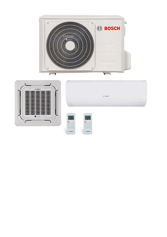 Klime
Bosch multi sistem 36000 BTU – 1 zidna 24000 BTU + 1 kasetna 12000 BTU