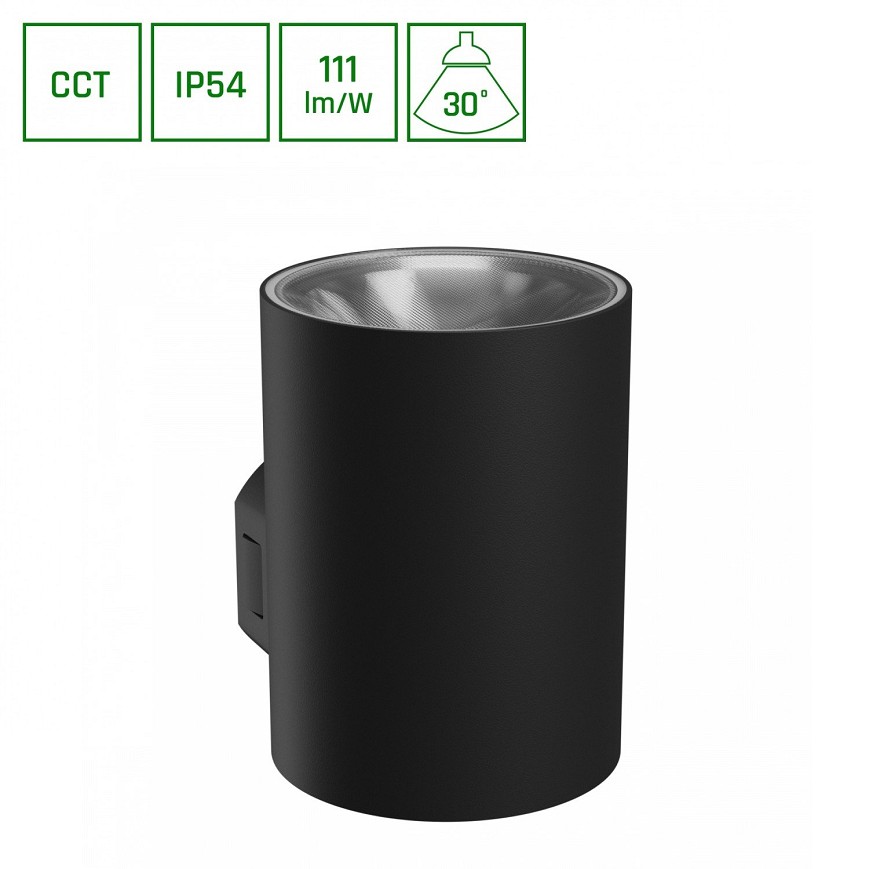 SPOLJNA LED ZIDNA LAMPA 9W CCT TORRE CRNA SPECTRUM