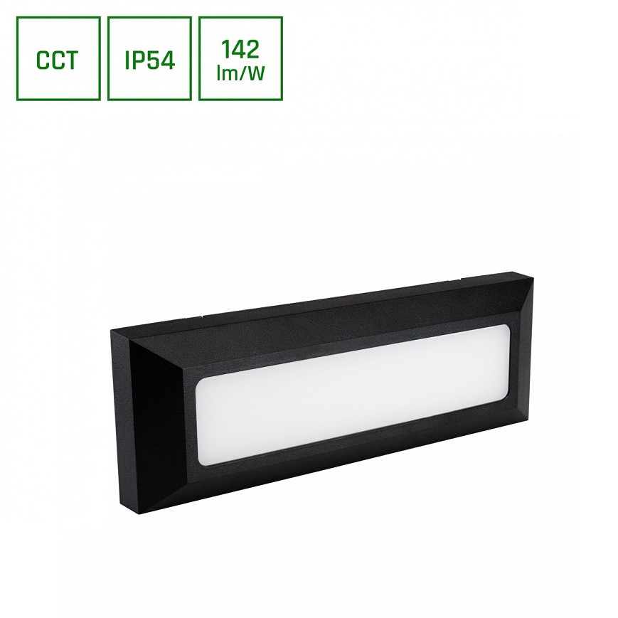 SPOLJNA ZIDNA LED LAMPA CCT 6W ENCANTA CRNA 3035 SPECTRUM