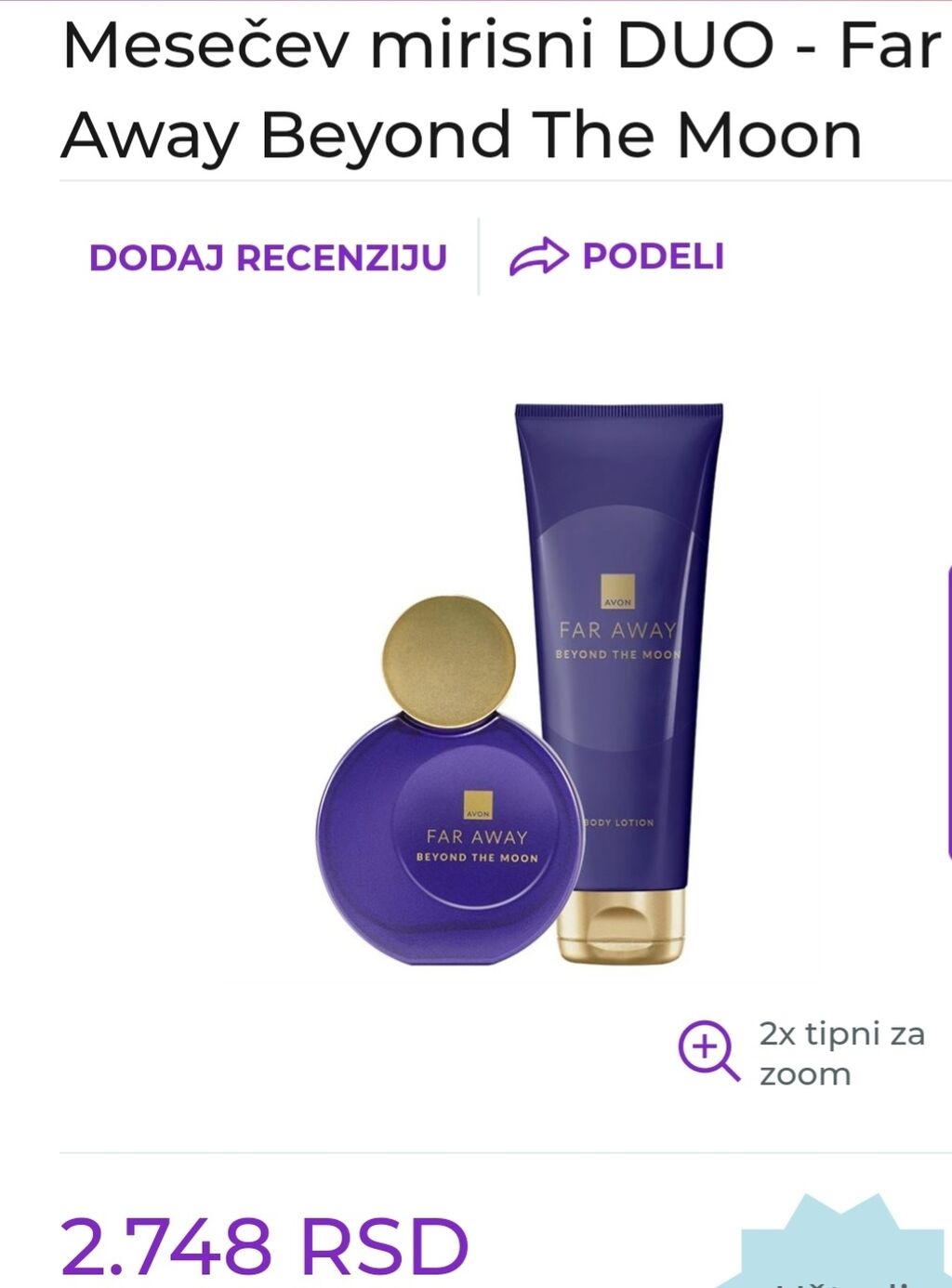 Ženski parfem, Avon, Original