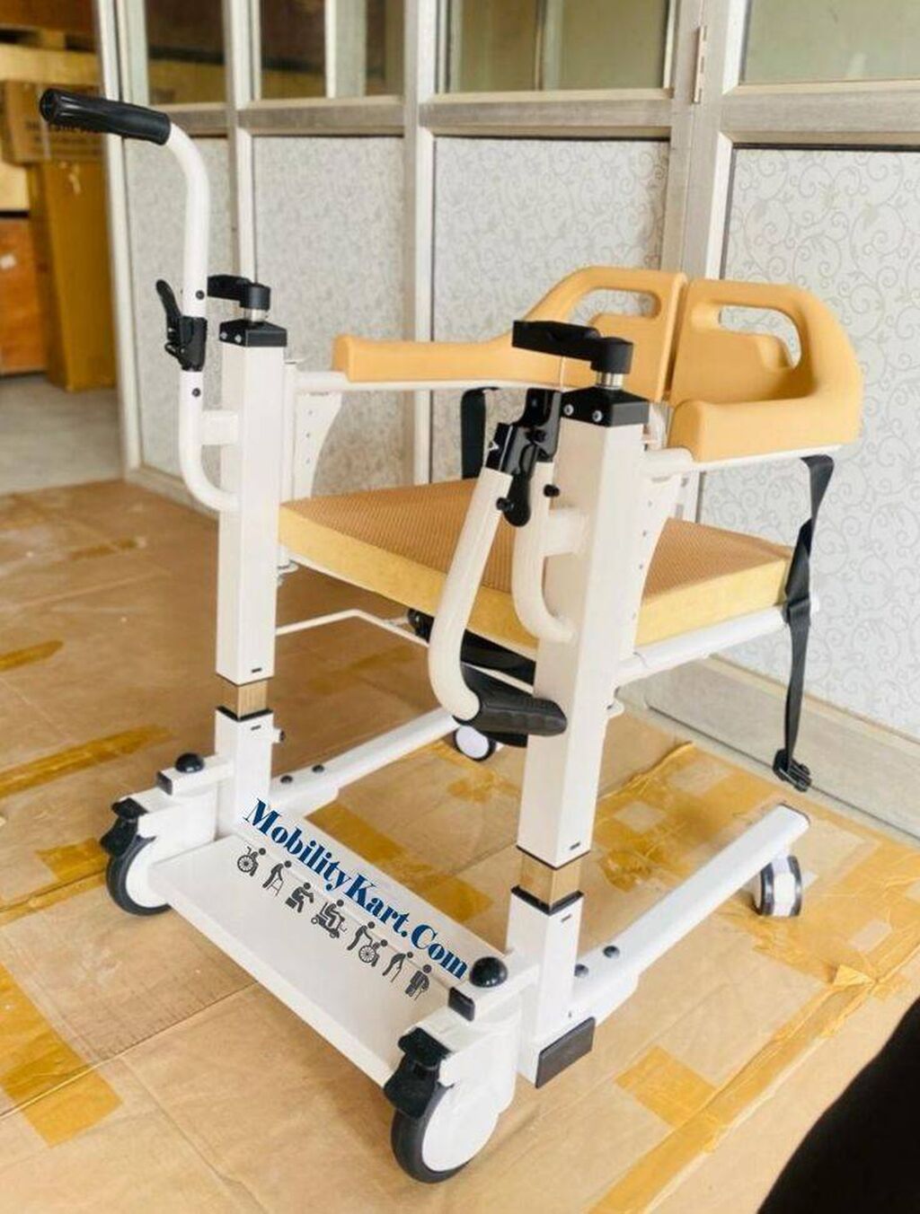 Patient Lift Transfer Chair for Home, 4 in 1 Portable Transfer Lift