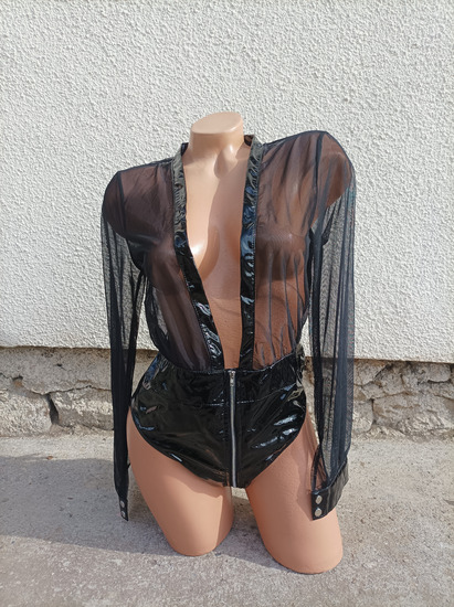 Nov PVC/Latex Fetish Bodi S/M