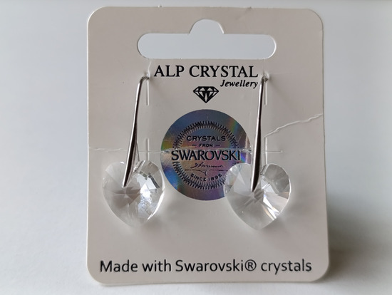 Minđuše sa Swarovski elementima srca NOVE