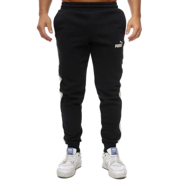 Puma - Crne muške trenerke donji deo POWER COLORBLOCK SWEATPANTS FL CL