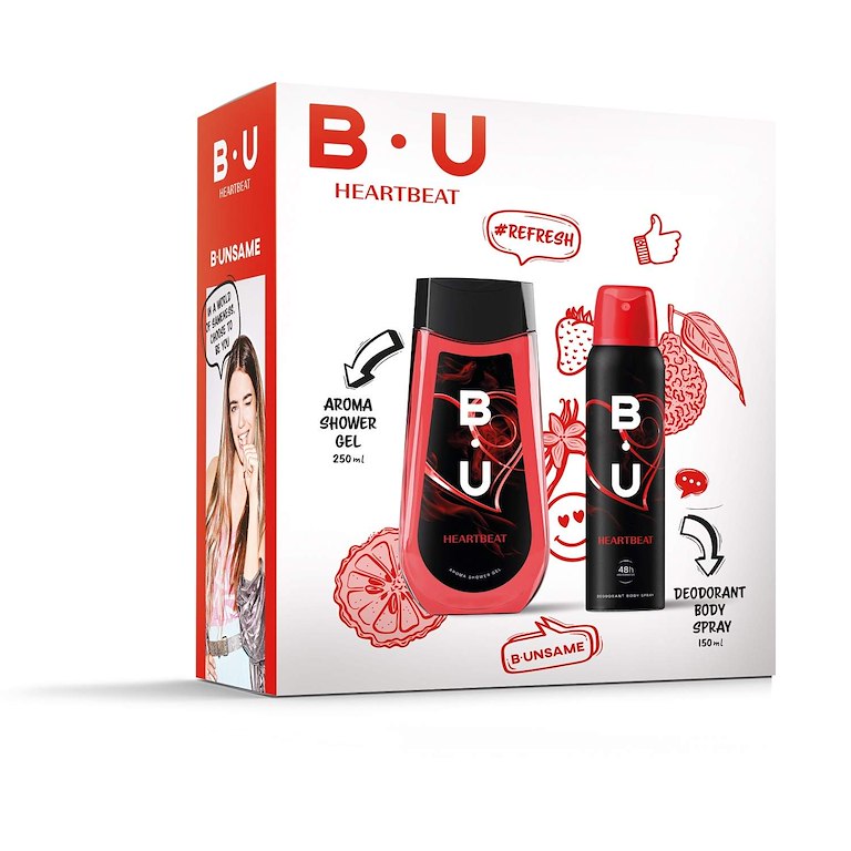 Bu set heartbeat (deo+gel za tuširanje) Sarantis