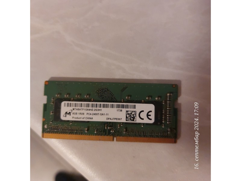 8 gb Ddr4 ram 2400 mhz memorija za laptopove