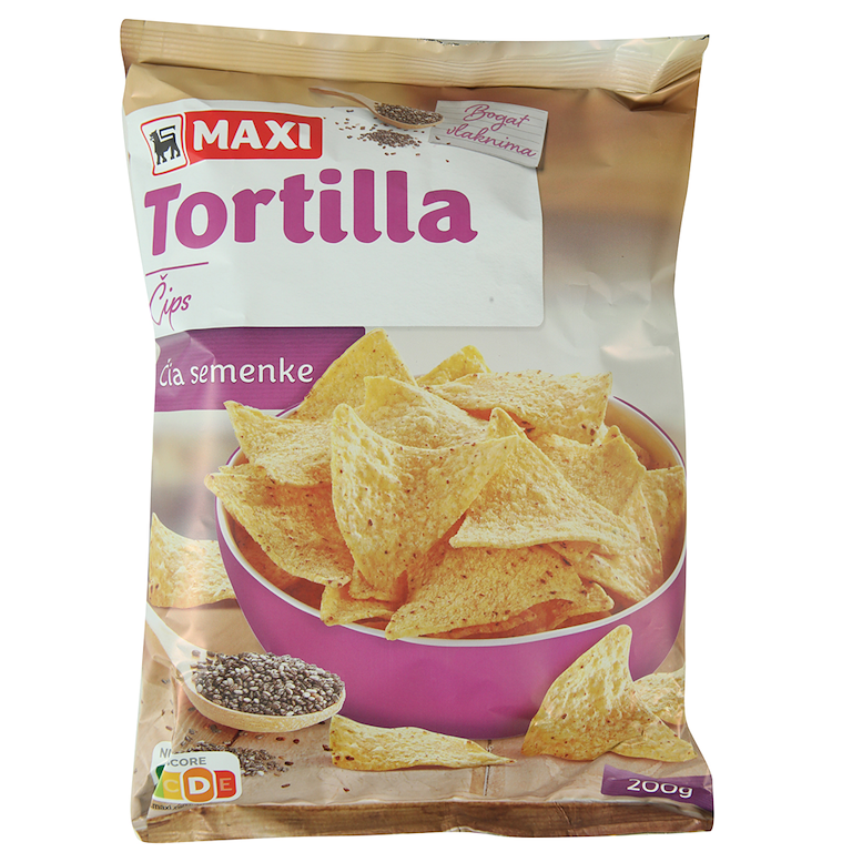 Tortilja cips cija seme Maxi 200g