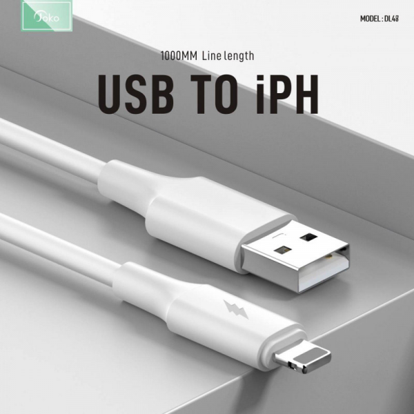 Kabel KONFULON Joke DL48 2.4A USB na iPhone Lightning beli 1m