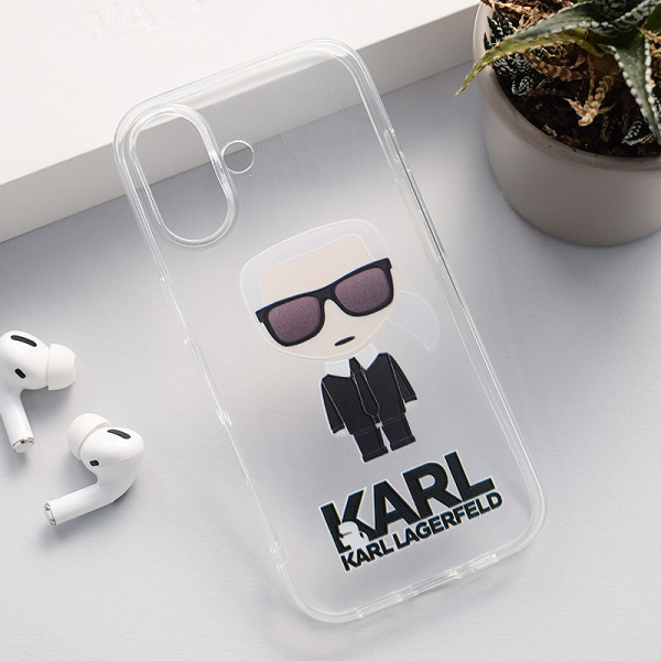 Futrola za telefon Maska Nanobit Print za iPhone 16 Karl Lagerfeld