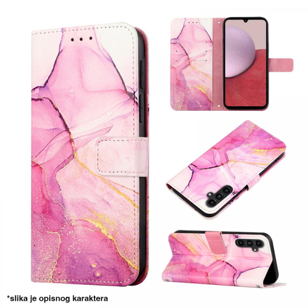 Futrola za telefon Maska na preklop Marble za Samsung S24 FE/ S721B pink