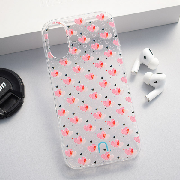 Futrola za telefon Maska Nanobit Print za iPhone 16 Hearts