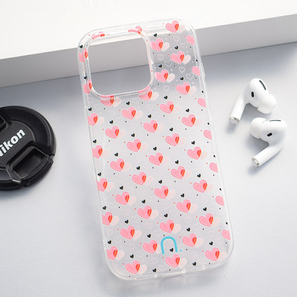 Futrola za telefon Maska Nanobit Print za iPhone 16 Pro Hearts