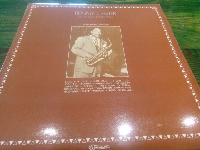 BENNY CARTER LIVE SESSIONS