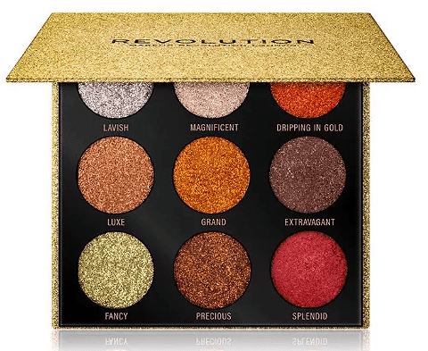 Paleta presovanih glitera MAKEUP REVOLUTION Midas Touch 10.8g