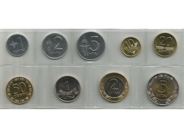 Lithuania 1991 - 2009. Set kovanica UNC