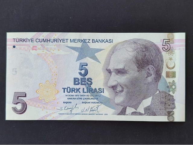 Turska 5 LIRA 2021 UNC